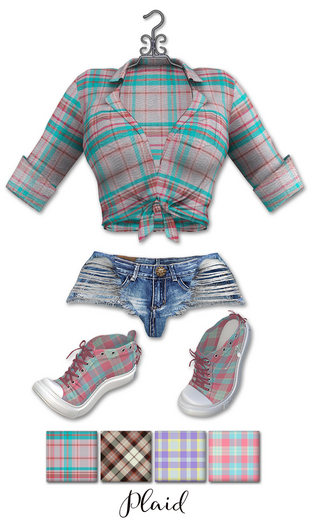 Second Life Marketplace - Graffitiwear Plaid Daisy Duke